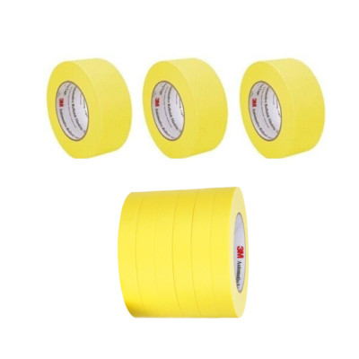 3M Yellow Automotive Masking Tape 6 Rolls of 06652, 3 Rolls of 6654 ...