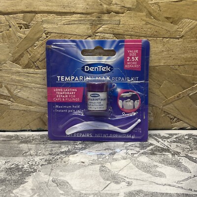 DenTek DENTAL REPAIR CEMENT Cavity filling Crown Lost Loose Caps tooth ...