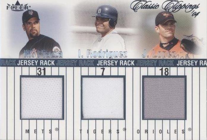 2004 Fleer Classic Clippings - Jersey Rack Triple Mike Piazza, Ivan ...