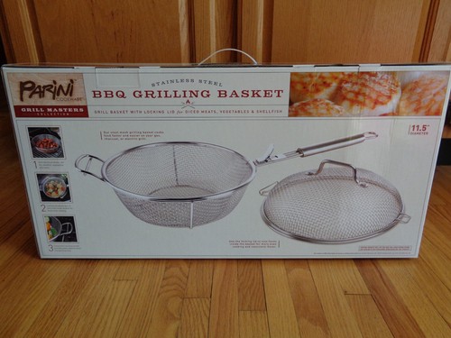 Parini Stainless Steel BBQ Grilling Basket With Locking Lid - for sale ...