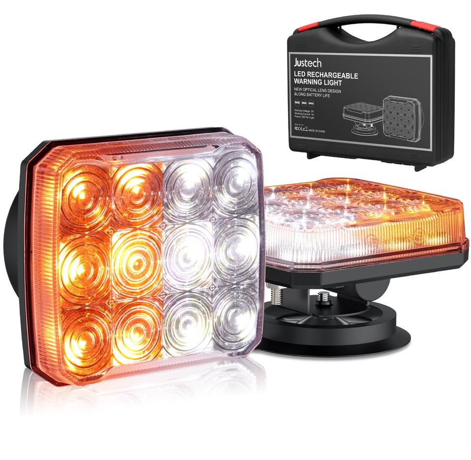 2X Magnetic Wireless Warning Strobe Beacon Light Emergency Flashing ...