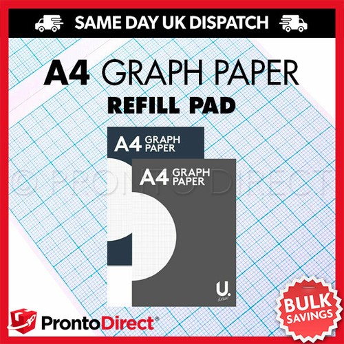 A4 Graph Paper Pad Squared Notepad Grid School Homework Engineering ...