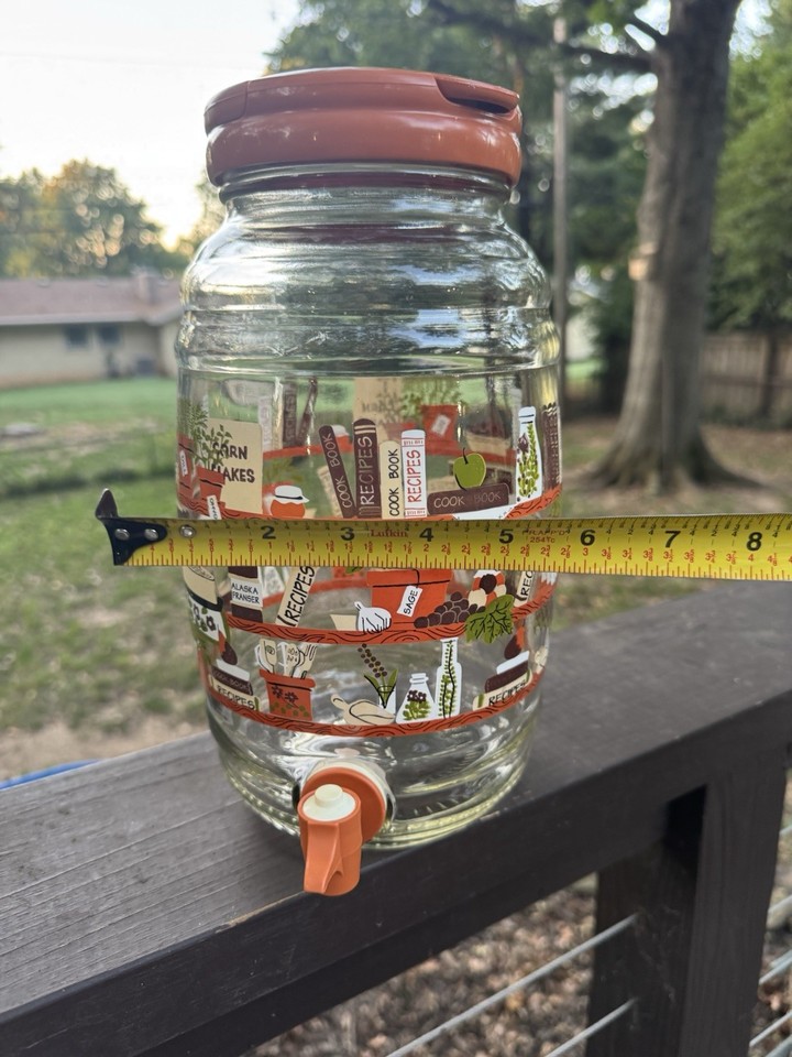 Vintage Glass Sun Tea Jug w/Spout and Handle 1970's Kitchen Design EUC ...