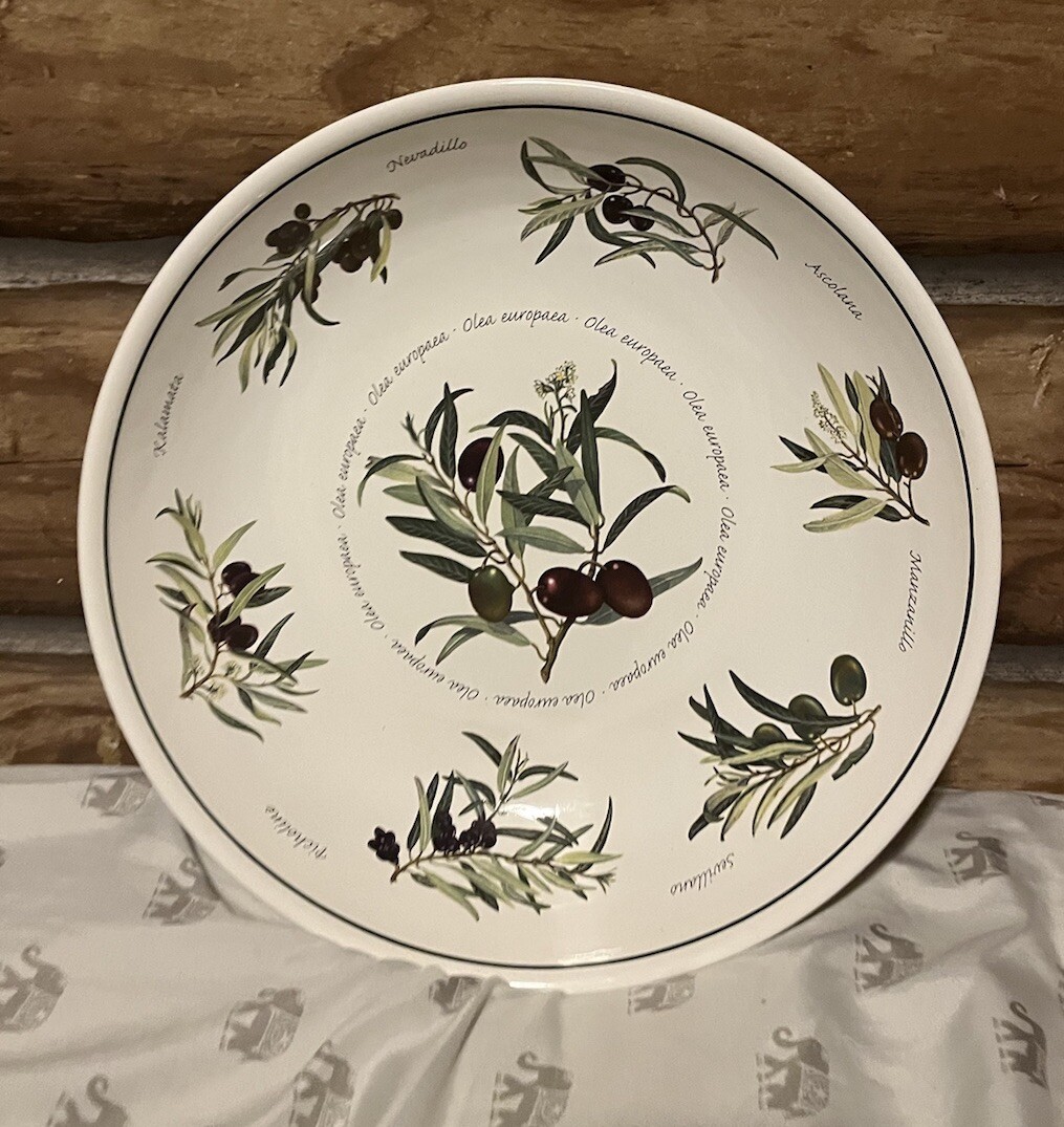 Williams Sonoma 13" Serving Pasta Bowl Olives Olea Europaea Made in ...