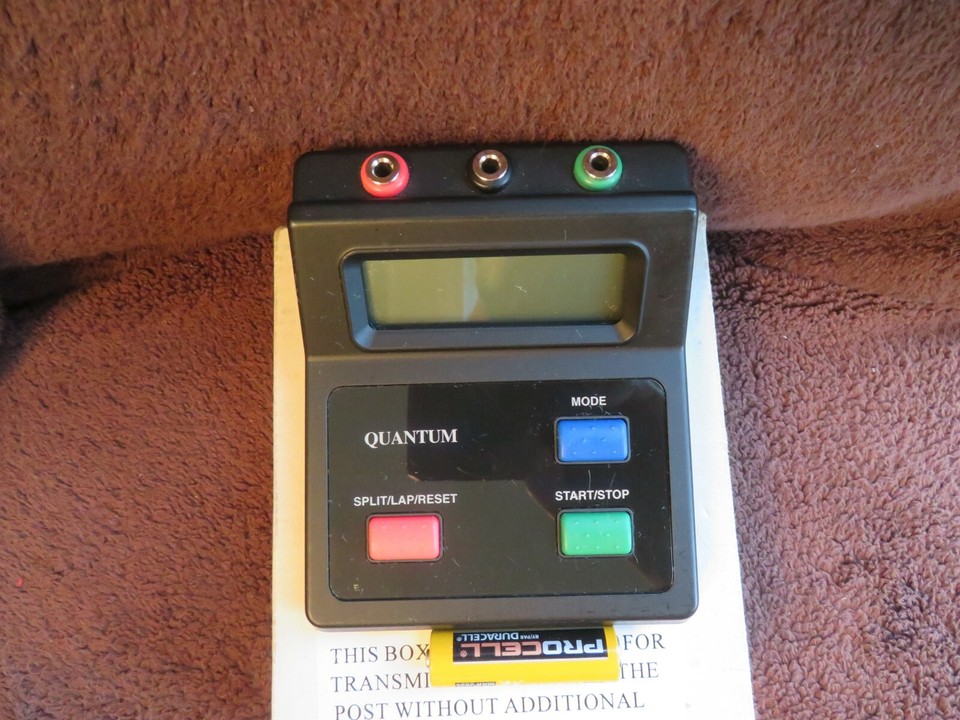 NEW QUANTUM STOPCLOCK STOPWATCH W/EXTERNAL SWITCHING SOCKETS STOPCLOCK ...