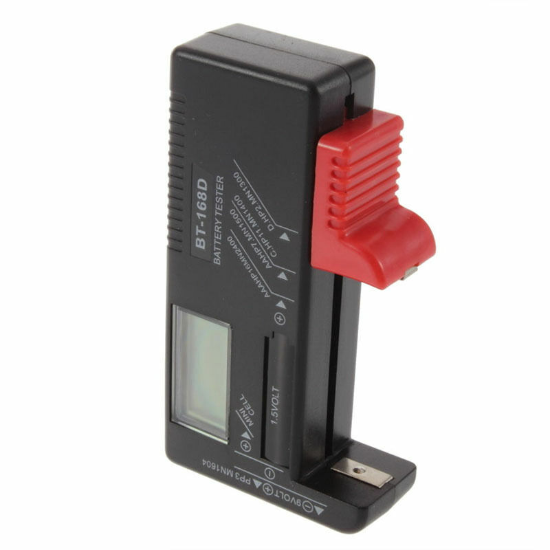 Digital Battery Tester Checker for AA AAA C D 9V 1.5V Button Cell ...