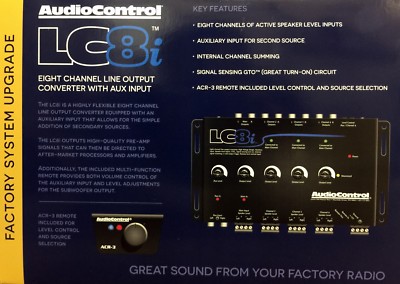 NEW Audio Control LC8i 8-Channel Line Output Converter w/ Aux Input ...