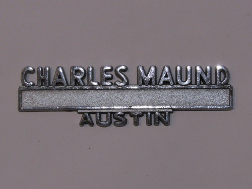 Vintage Charles Maund Oldsmobile Austin Texas Metal Dealer Badge Emblem ...