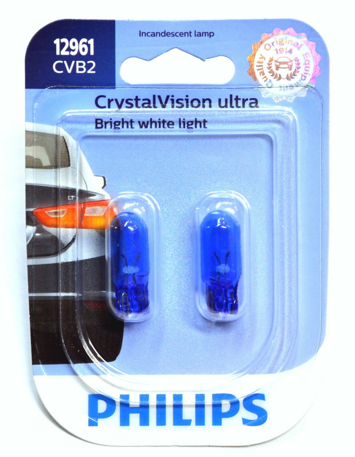 Philips Crystal Vision Ultra 12961 5W Two Bulbs Front Side Marker Lamp ...