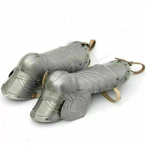 Medieval Gothic Leg Guard Knight Larp 18 Gauge Steel Cosplay Costume Leg Armor | eBay