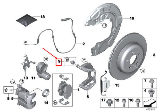 BMW 5 TOURING G31 BRAKE CALIPER BELLOWS REPAIR KIT 34216888077 NO DUTY ...