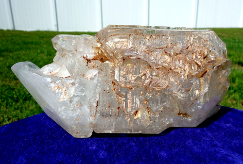 Skeletal Elestial ENHYDRO Quartz Crystal Point with Water Bubble Self ...
