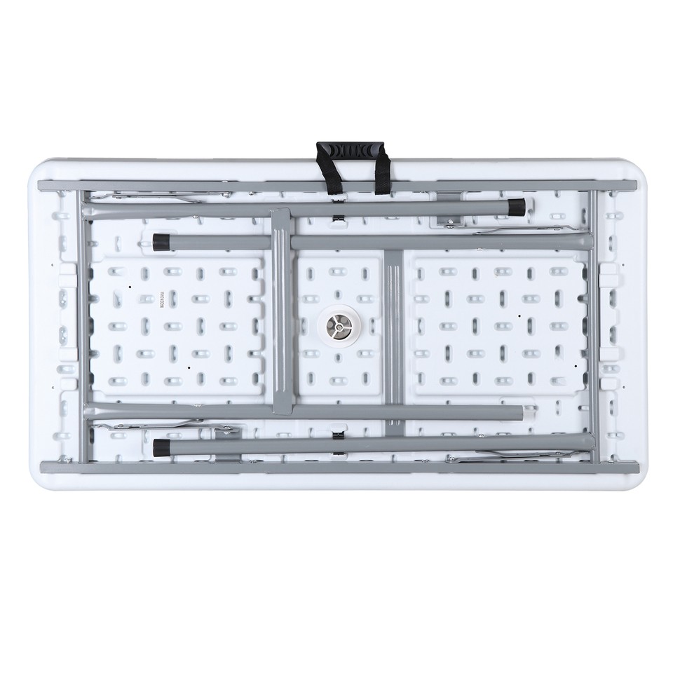 Plastic Folding Ice Cooler Table Tailgating Table w/ Matching Skirt ...