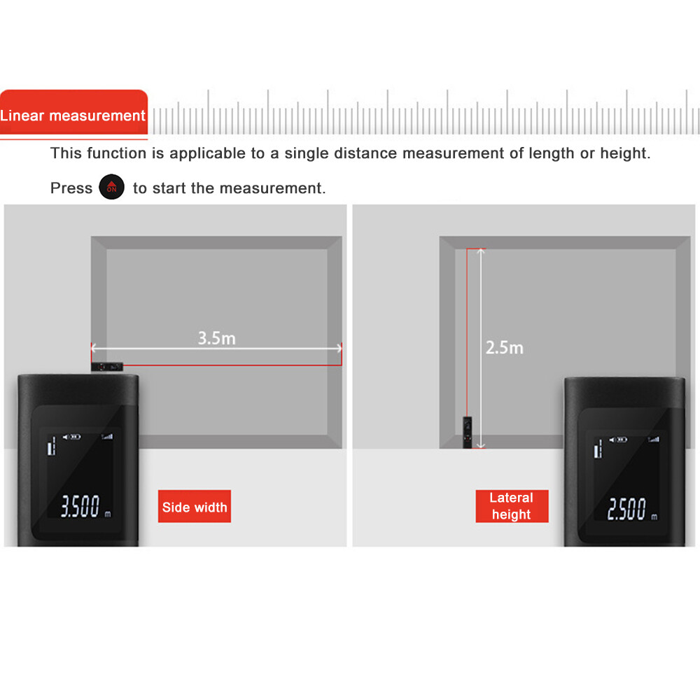 Handheld Digital Laser Point Distance Meter Tape Range Finder Measure ...