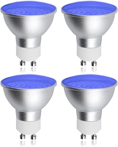 GU10 Blue LED Spotlight Bulbs 5W GU10 Blue Coloured Spot Light AC 220 ...