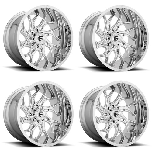 Set 4 Fuel D740 Runner 24x14 6x5.5 Chrome Wheels 24" -75mm Rims | eBay