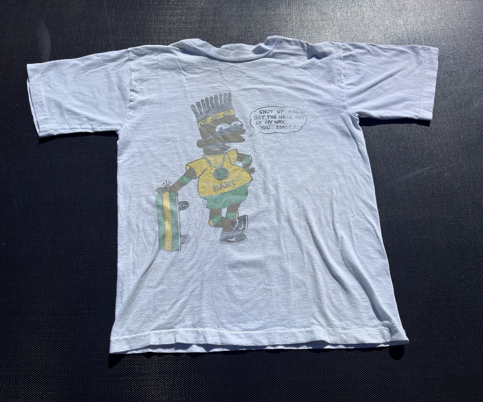 VTG Bart Simpson T-Shirt Single Stitch Reggae Black A… - Gem