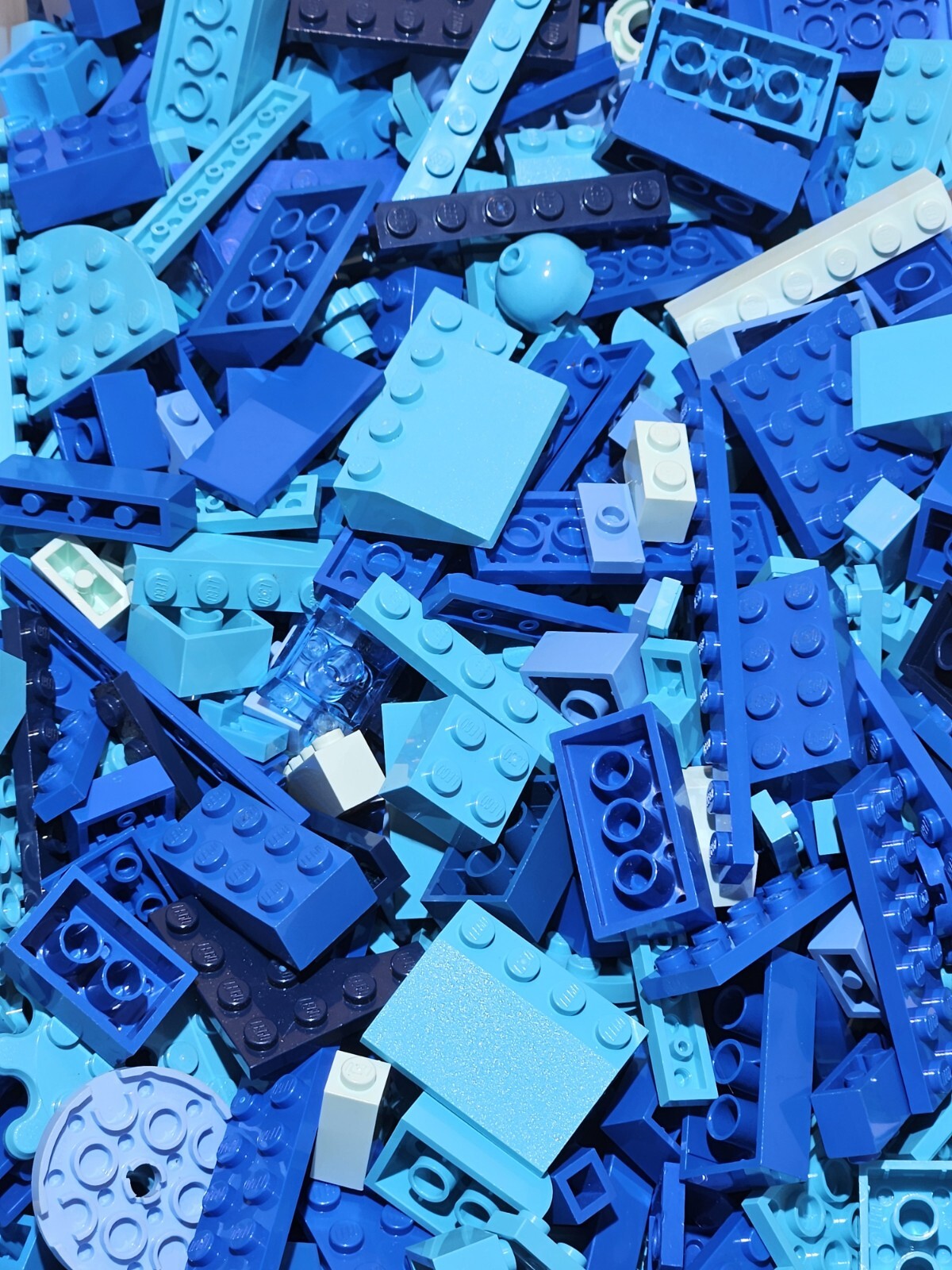 Lego Color Sorted Blue Tones Bricks Plates Parts Assorted Mix 8 oz or ...