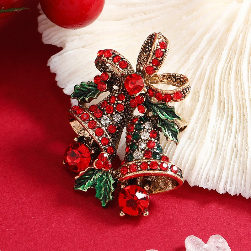 Christmas Suit Pin Creative Gift Bow Flower Bell Christmas Brooch | eBay