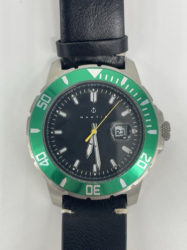 Nautis Diver Watch – Quartz, Screw-Down Crown, 20ATM, Green Bezel ...