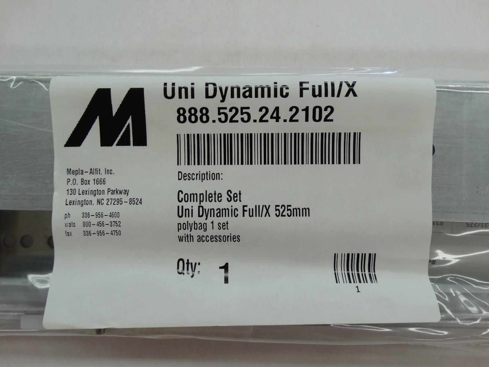 Mepla - Alfit Uni Dynamic Full / X 525 mm Under Mount Drawer Slide ...