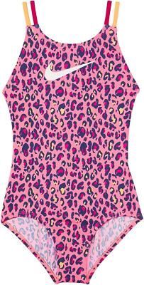 Nike 273271 Cheetah Spiderback One-Piece Big Kids Sunset Pulse MD 10-12 ...