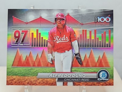 2024 Bowman Chrome Top 100 Insert Alfredo Duno (RC) #BTP-97 Reds | eBay