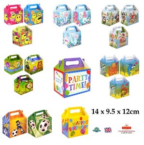 BIRTHDAY PARTY LUNCH BOX Themed Party Boxes Lunch Meal Gift Bag Kids ...