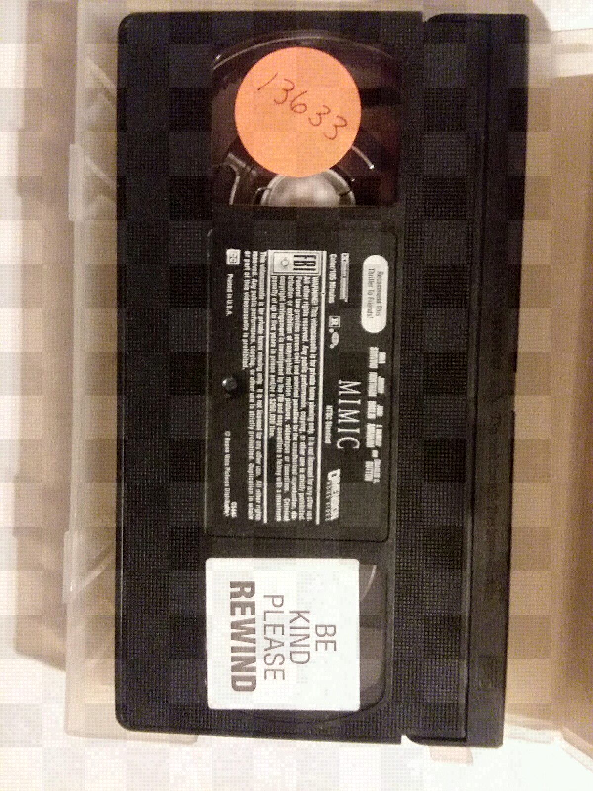 Mimic (VHS, 1998) 786936062748| eBay