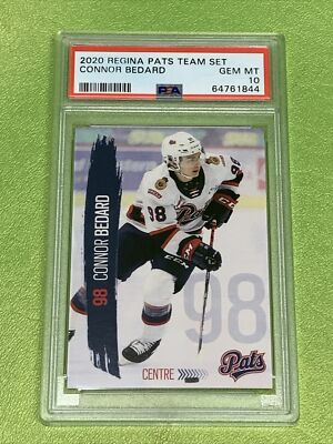 2020 Regina Pats Team Set Connor Bedard PSA 10 Gem Mint S | eBay