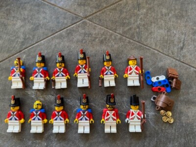 12 Vintage Lego Minifigures solders civil war army men English red ...