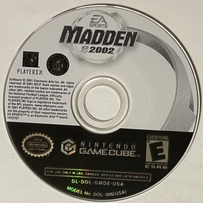 Madden NFL 2002 (Nintendo GameCube, 2001) DISC ONLY | NO TRACKING | INV ...