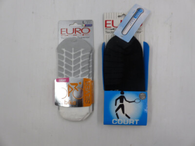 LOT OF 2 EURO SOCK EU202 CYCLE QUARTER & 6812 ACE COOL UNISEX SPORTS ...