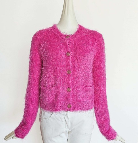 100% AUTHENTIC GUCCI PINK BRUSHED WOOL CARDIGAN (M) | eBay