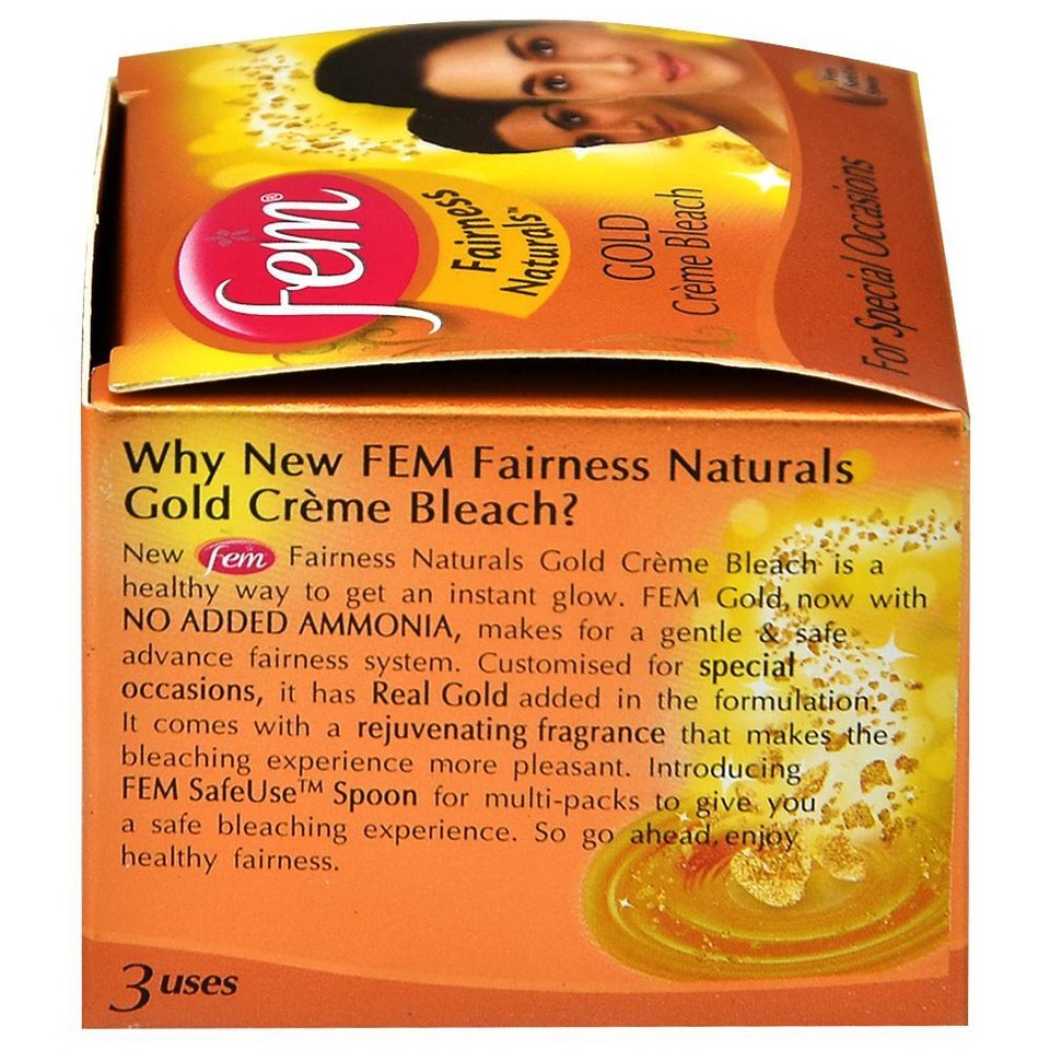 Dabur Fem Creme Bleach GOLD Fairness Cream -8Gm /24Gm/64Gm for Female ...