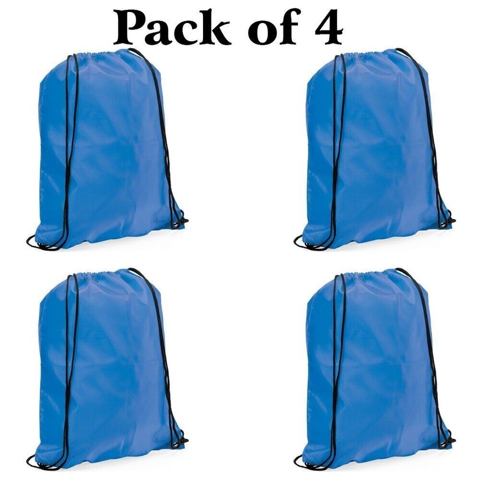 NYLON DRAWSTRING BACKPACK BAG - SCHOOL GYM SPORTS PE BOOKS DANCE ...