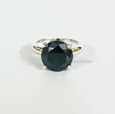 6.50 Ct Black Diamond Ring Real Carbonado AAA Certified ! Unisex Ring ...