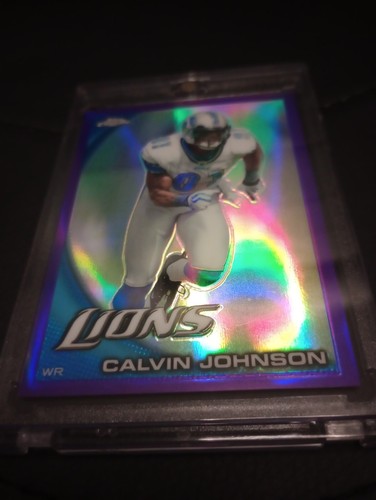 2010 Topps Chrome Purple Refractor Calvin Megatron Johnson Mint HOF ...