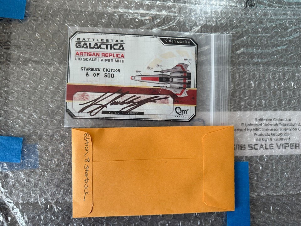 QMx Battlestar Galactica Viper Mark II Artisan Replica Starbuck Edition ...