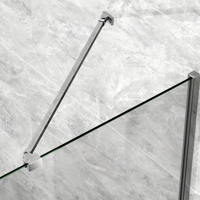 S'AFIELINA Shower Screen Door Angled Support Bar 500mm Fits 6-8mm Glass ...