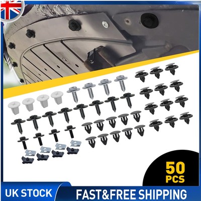 50X Car Body Fastener Clips Push Rivets Bolts Retainer Screw Nut Fender ...