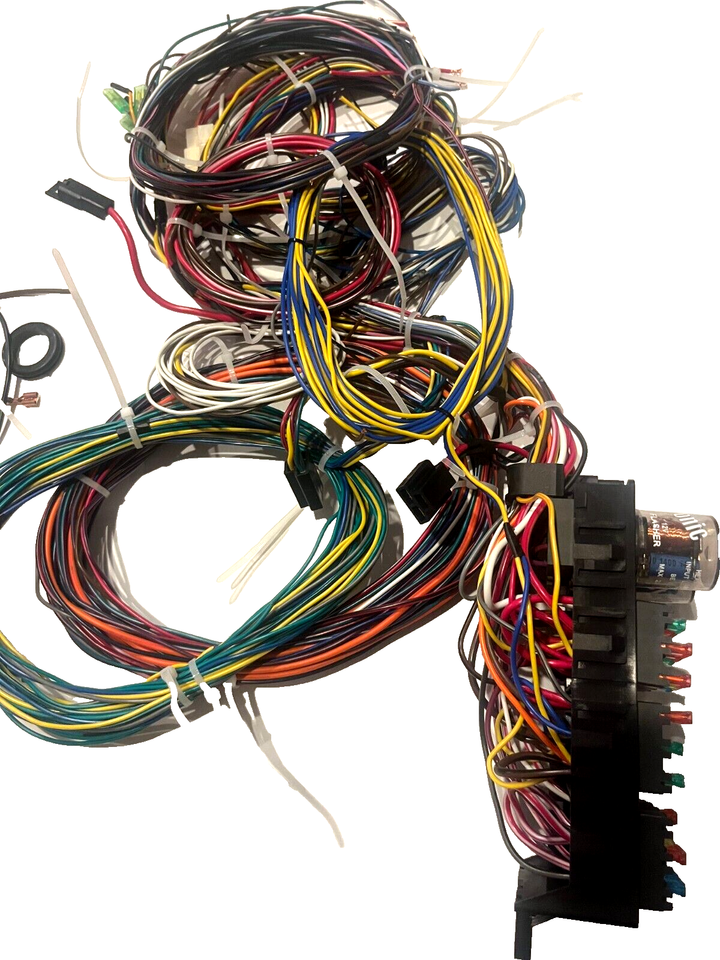 22 Circuit Wiring Harness Street Hot Rat Rod Custom Universal Wire Kit ...