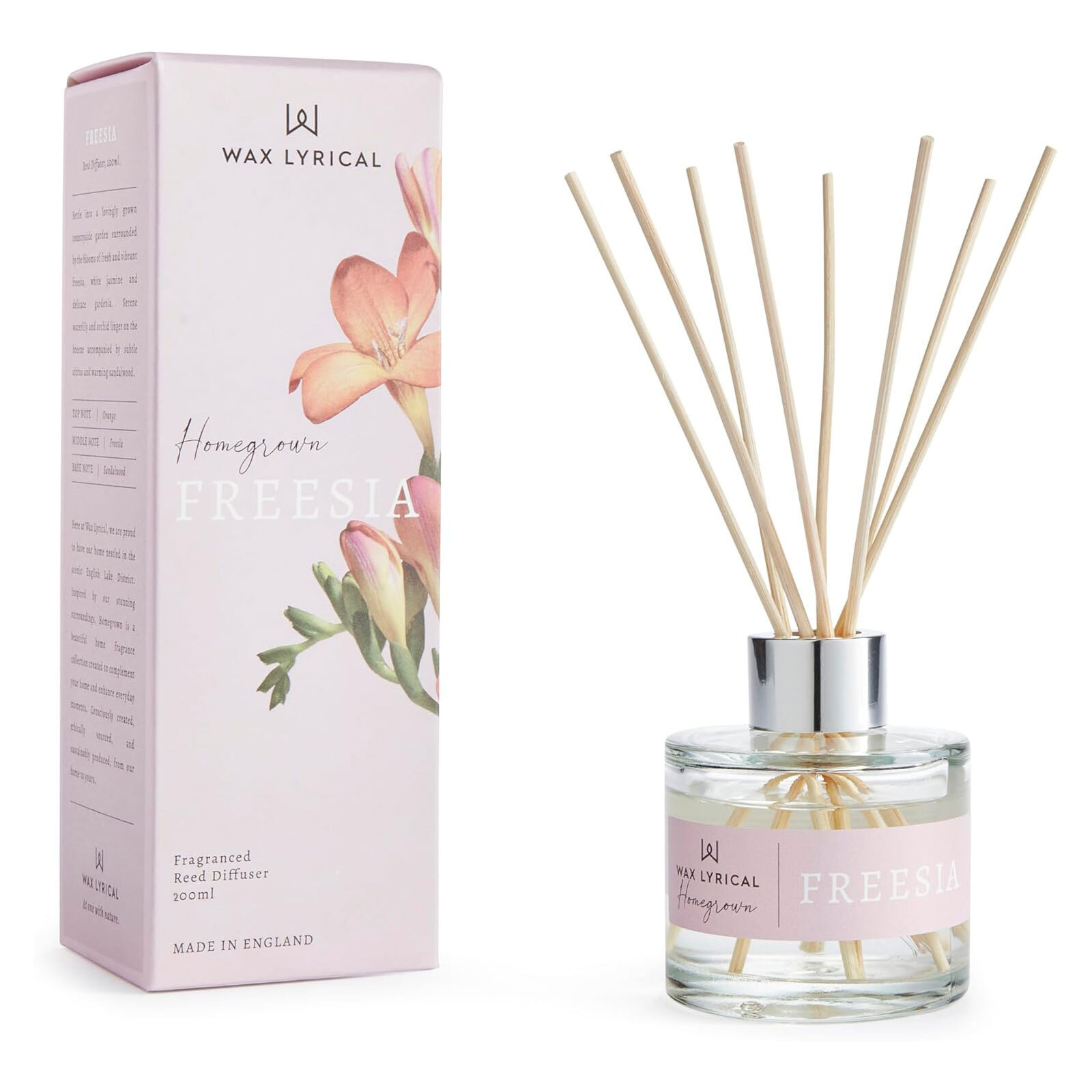 Wax Lyrical Homegrown Fragranced Reed Diffuser Large 200ml Made in ...