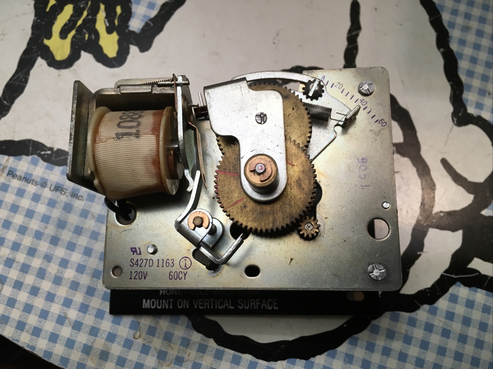 HONEYWELL PURGE TIMER S427 D 1163 S427D1163 120VAC SPST Switch 8 - 60 ...