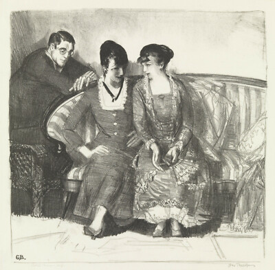 George Bellows - Emma, Elsie, and Gene (1921) Signed - 17" x 22" Fine ...