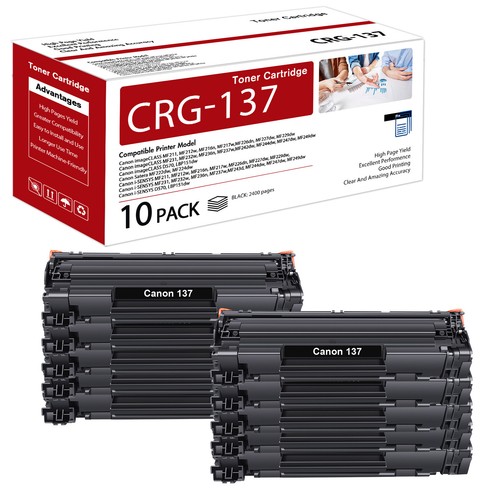 10 PACK 137 Toner Fits for Canon 137 Toner Cartridge MF212w MF216n ...