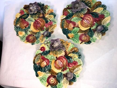 3 Italy Murmac Majolica 8 Inch Plates | eBay