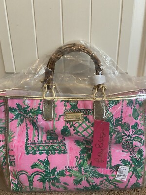 Lilly Pulitzer Greydon Canvas Tote Mandevilla Baby Always Worth It New ...