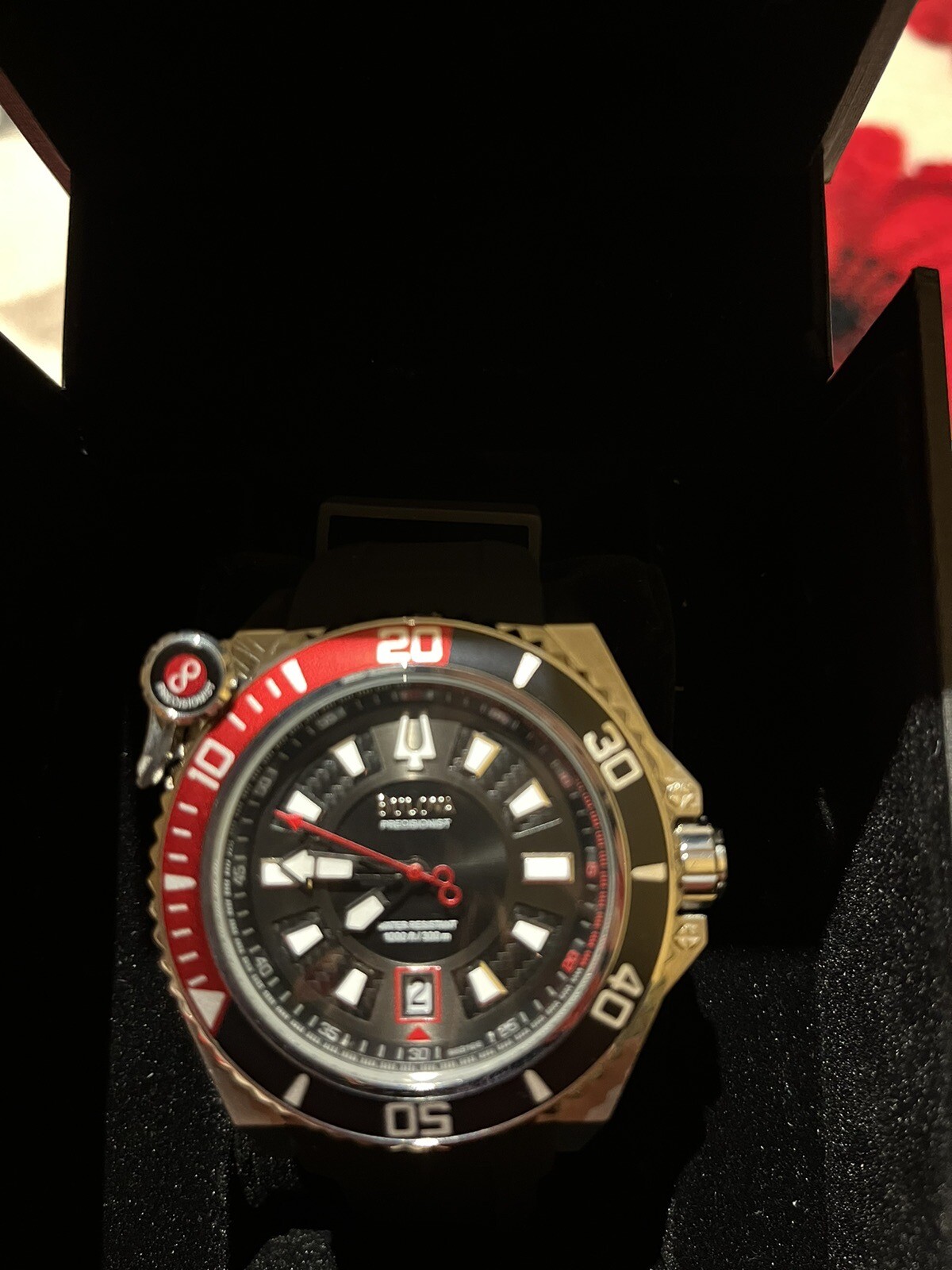 Bulova Catamount 300m Precisionist Black Quartz Men’s Diver Watch ...