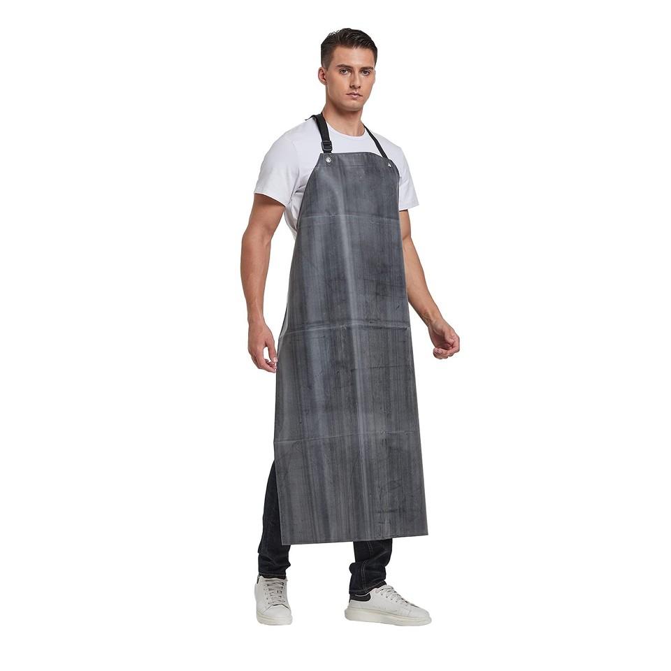 Rubber Waterproof Apron Butcher Heavy Duty -Oil Chemical Resistant ...